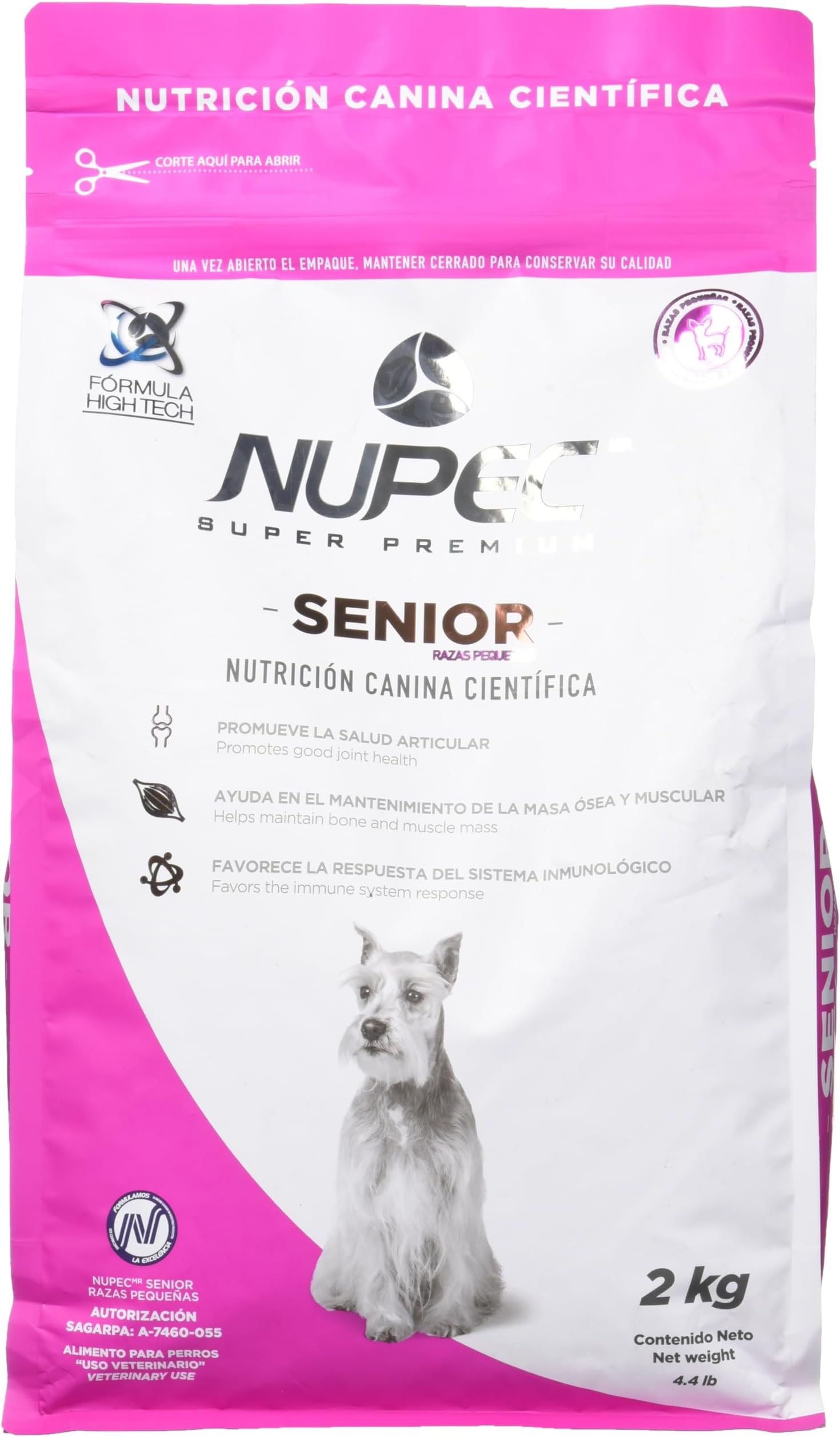 Nupec Alimento Seco para Perro Raza Pequeña Senior, 2 kg, 1 Pack ...