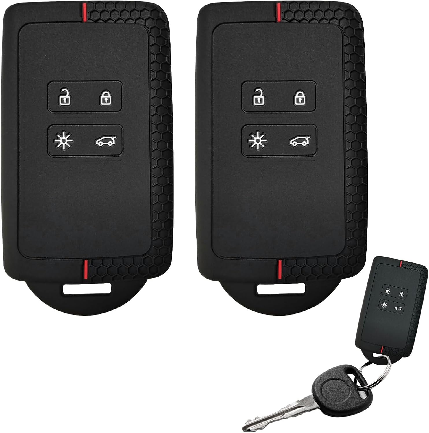 Renault Clio Key Card Case - 2 Pcs Silicone Key Cover, Dacia Compatible ...