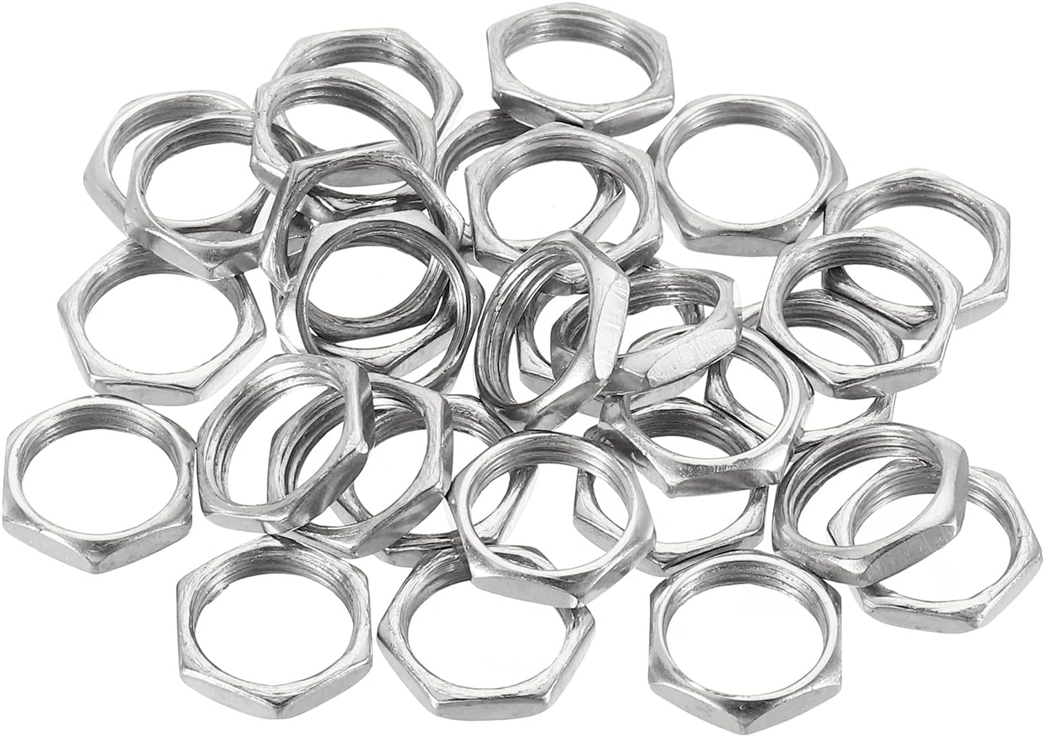 Amazon.com: uxcell M7x0.75x2mm Carbon Steel Hex Nuts Fastener 50pcs for ...