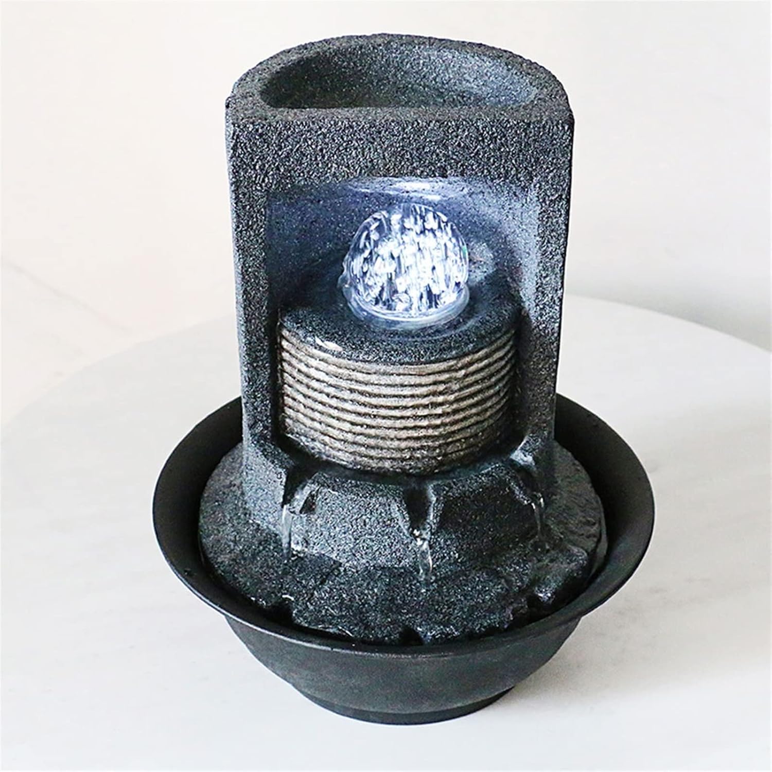 Table Fountain Relaxation Water Fountain Dining Table Flowing Water ...