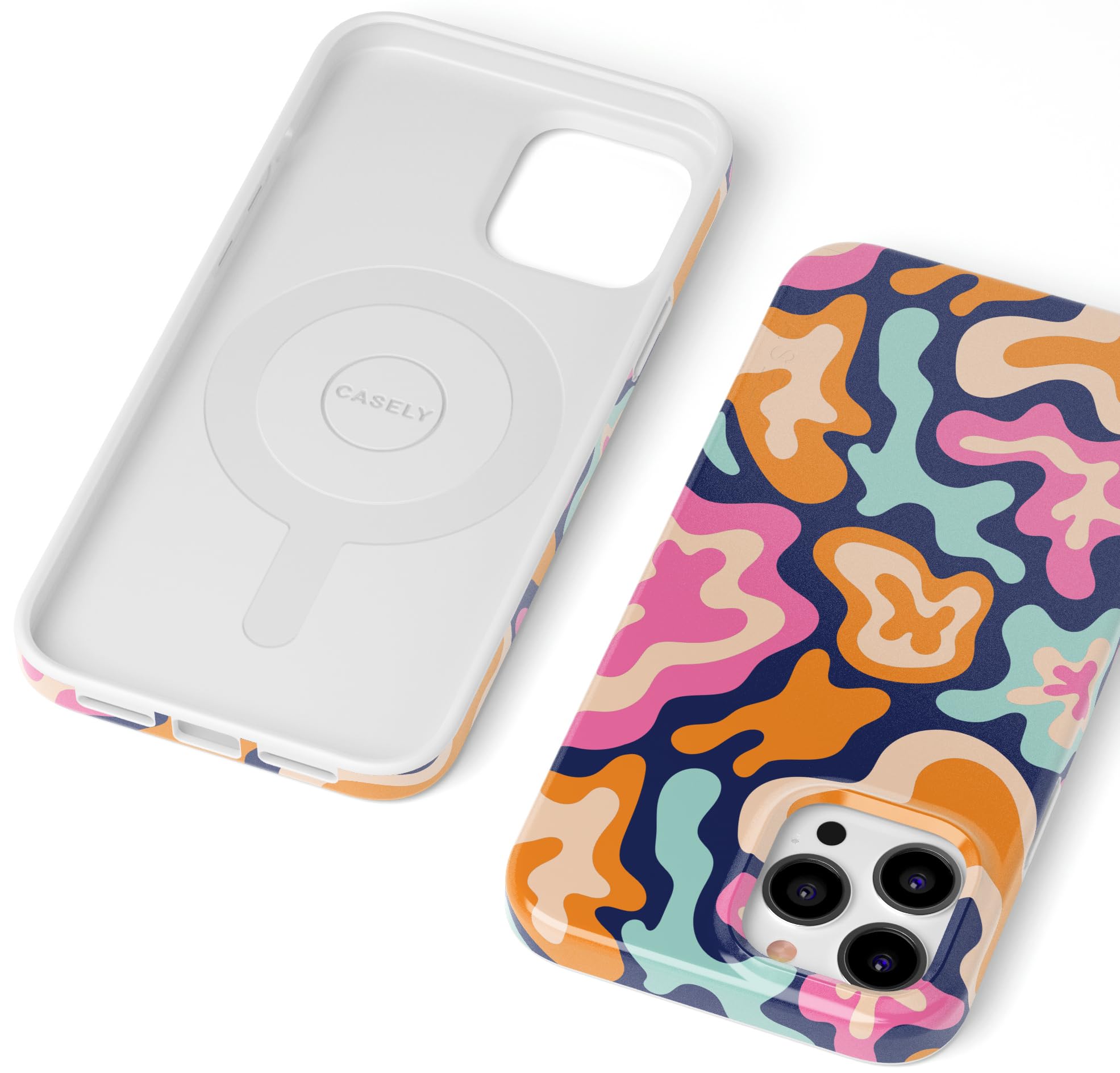 Snapklik.com : Casely iPhone 13 Pro Case Midnight Color Splash Abstract Retro Compatible