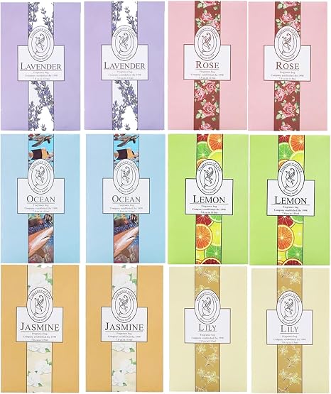 Wardrobe Fresheners, 12 Pack Drawer Fresheners, Scented Sachets ...