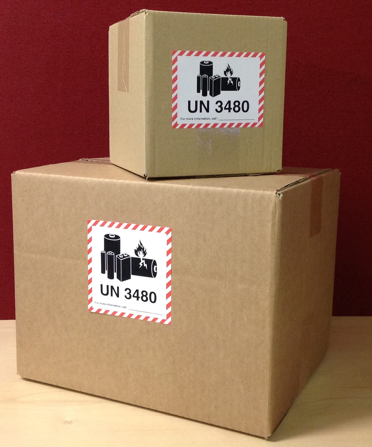 250 x IATA Compliant UN 3480 Lithium Ion Battery Hazard Labels Stickers ...