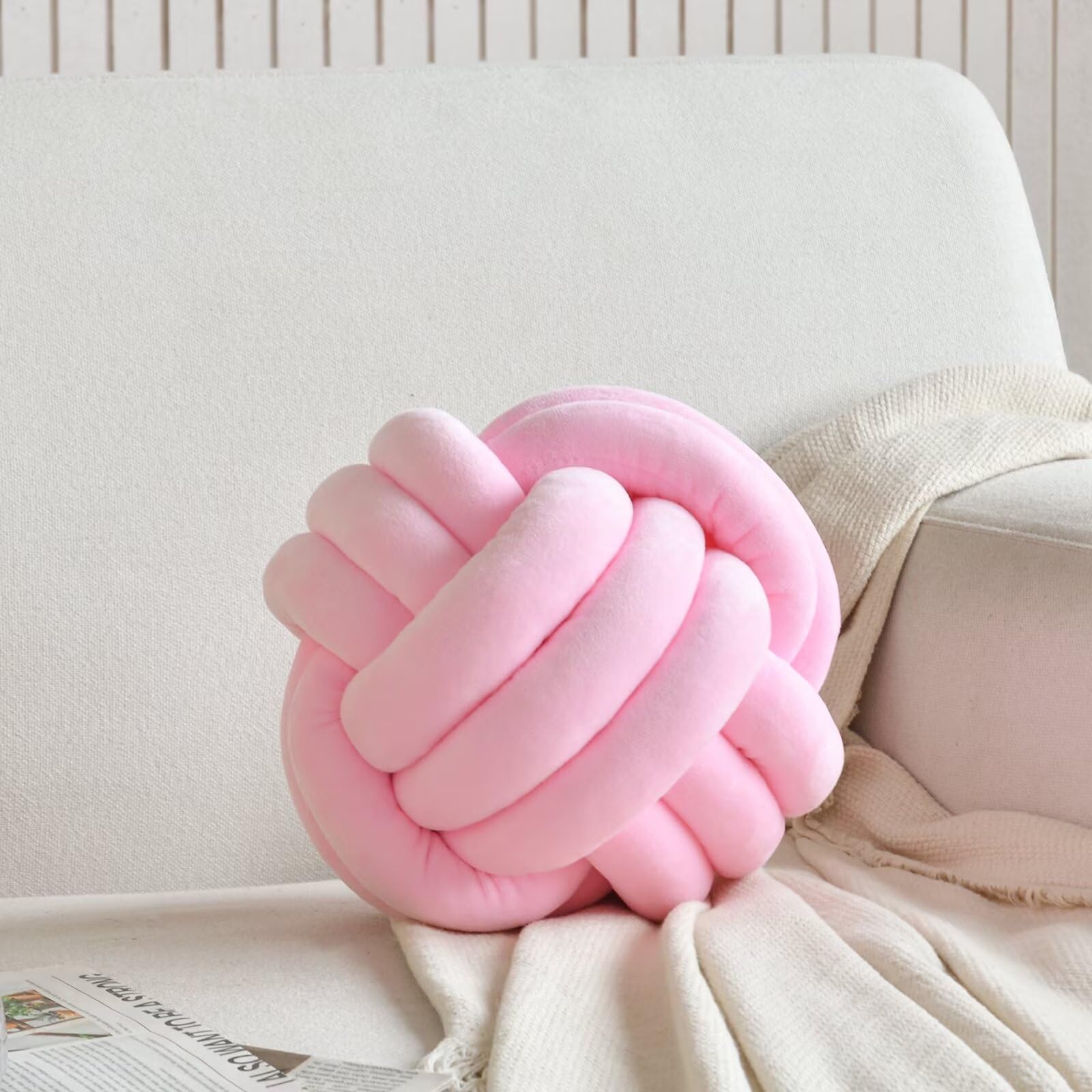 Amazon.com: Wadser Soft Knot Pillow Plush Throw Pillow 8 Inch Knotted ...