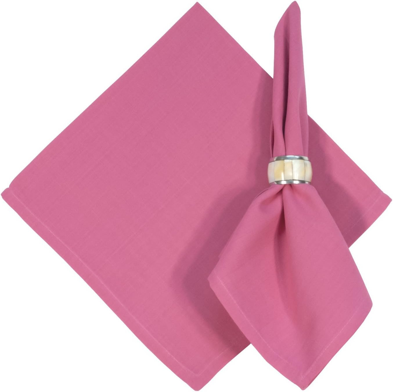 Amazon.com: 100% Cotton Solid Raspberry Red 22"x22" Oversized Napkins ...