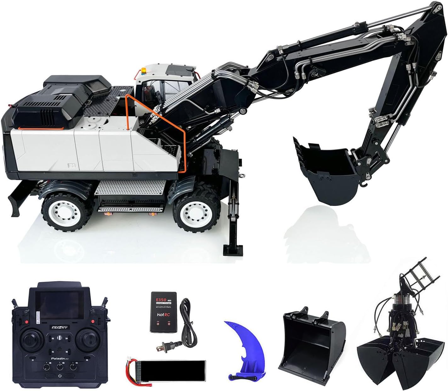 Amazon.com: MTM 1/14 Metal RC Hydraulic Excavator Model for 3-Arms ...
