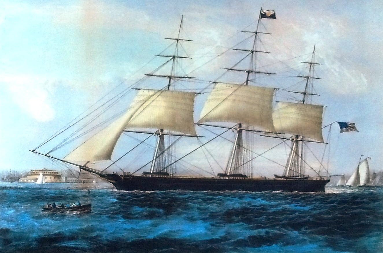 Clipper Ship - Nightingale - Getting Under Weight - New York ...