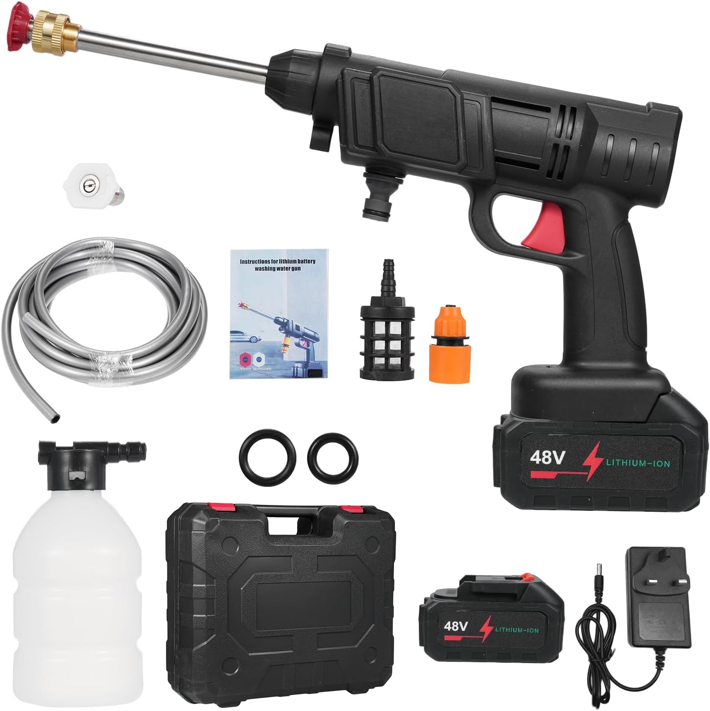 VISLONE Cordless Pressure Washer 21V,350 PSI Powerful Car Washer ...
