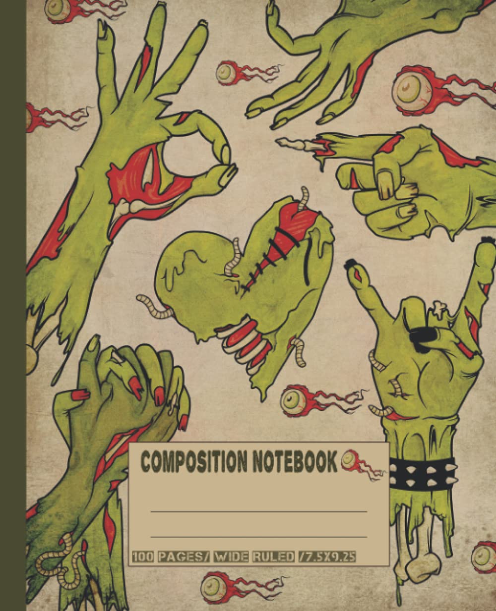 Composition Notebook: Zombie composition notebook wide ruled. Funny ...