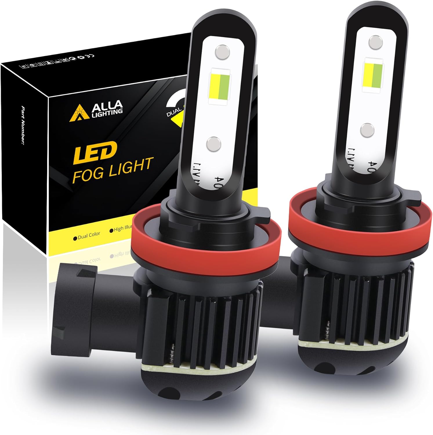 Amazon.com: Alla Lighting 5200lm H8 H11 LED Switchback Fog Lights or ...