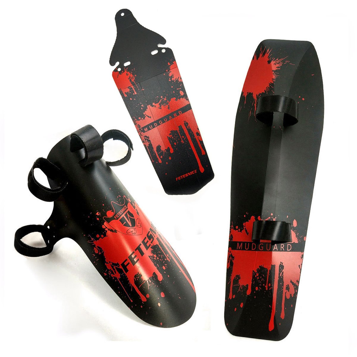 FETESNICE Adjustable MTB Bike Fender, Front/Rear/Downtube Mud Guards ...