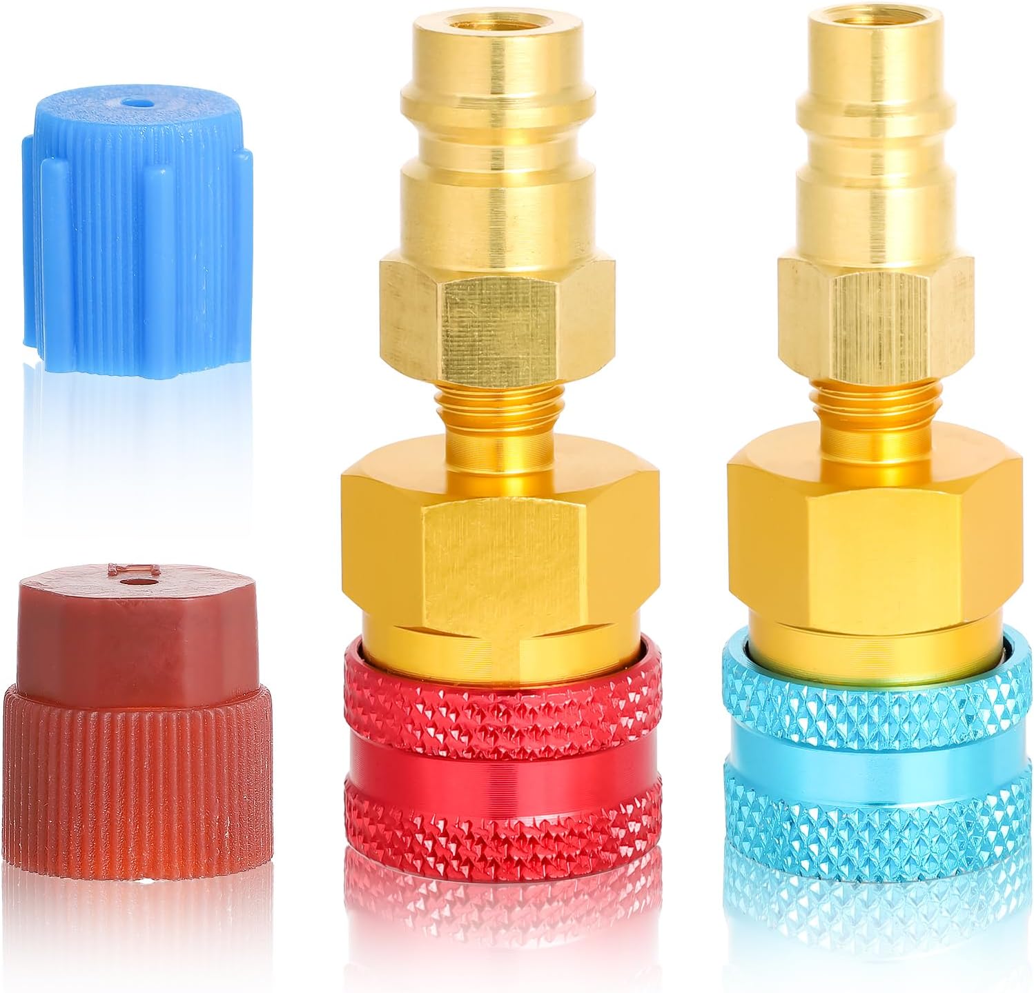 BOXOB R1234YF Quick Couplers Kit, R1234YF to R134A Adapter High/Low ...