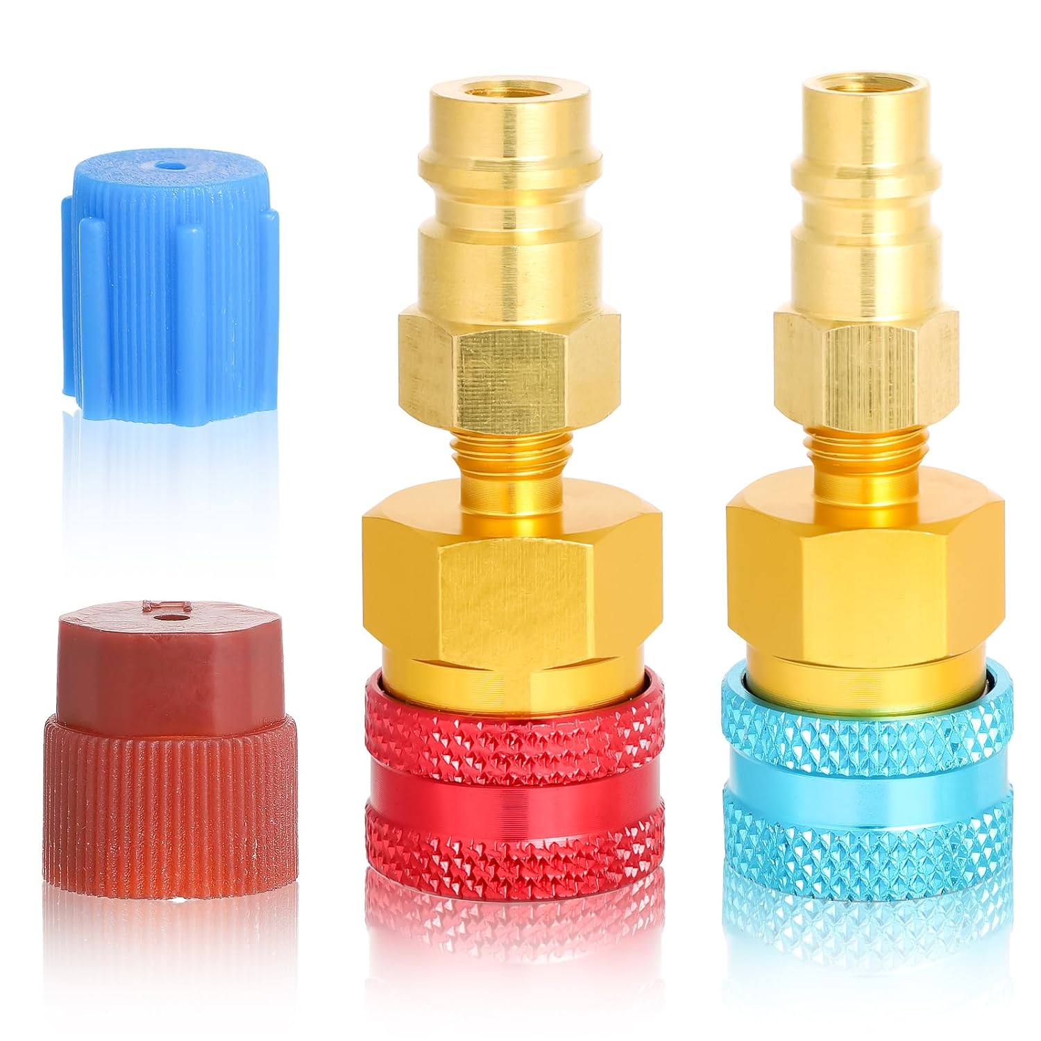 BOXOB R1234YF Quick Couplers Kit, R1234YF to R134A Adapter High/Low ...