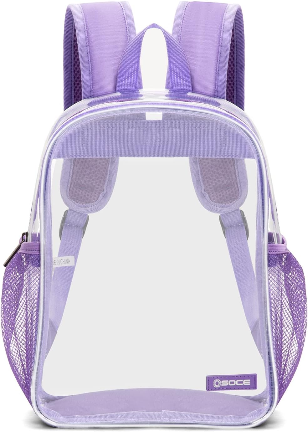 Amazon.com | OSOCE Purple Mini Clear Backpack Heavy Duty,Clear Bag ...