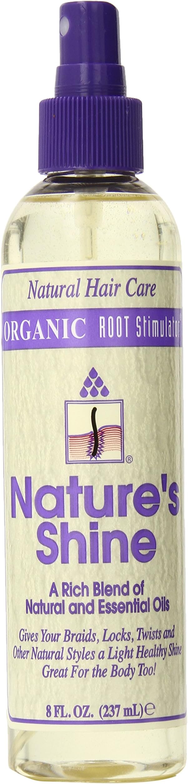 Amazon.com : Organic Root Stimulator Nature's Shine Hair Spray, 8 Ounce ...
