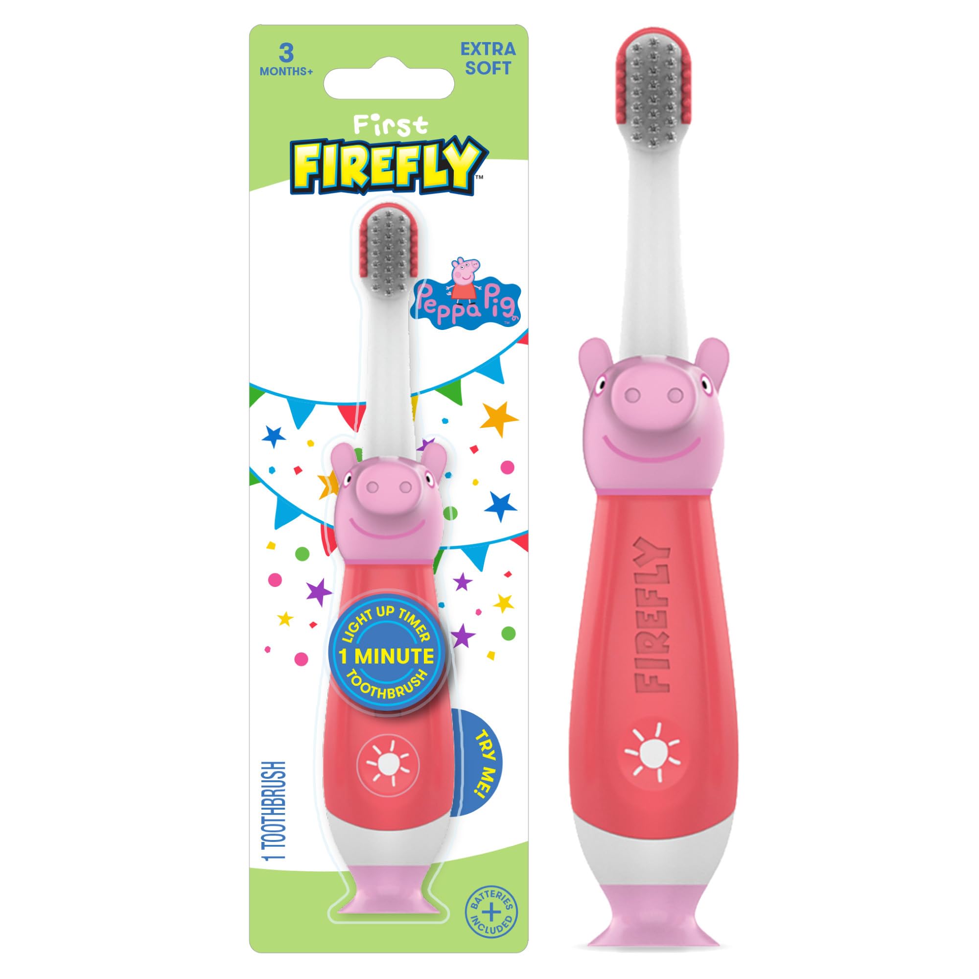 Amazon.com: Firefly First Peppa Pig Light Up Timer Toothbrush with ...