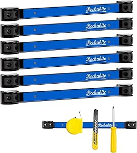 Amazon.com: Rechabite 6 Pieces 12" Magnetic Tool Holder Strip, Blue Magnet Bar, Metal Tool ...