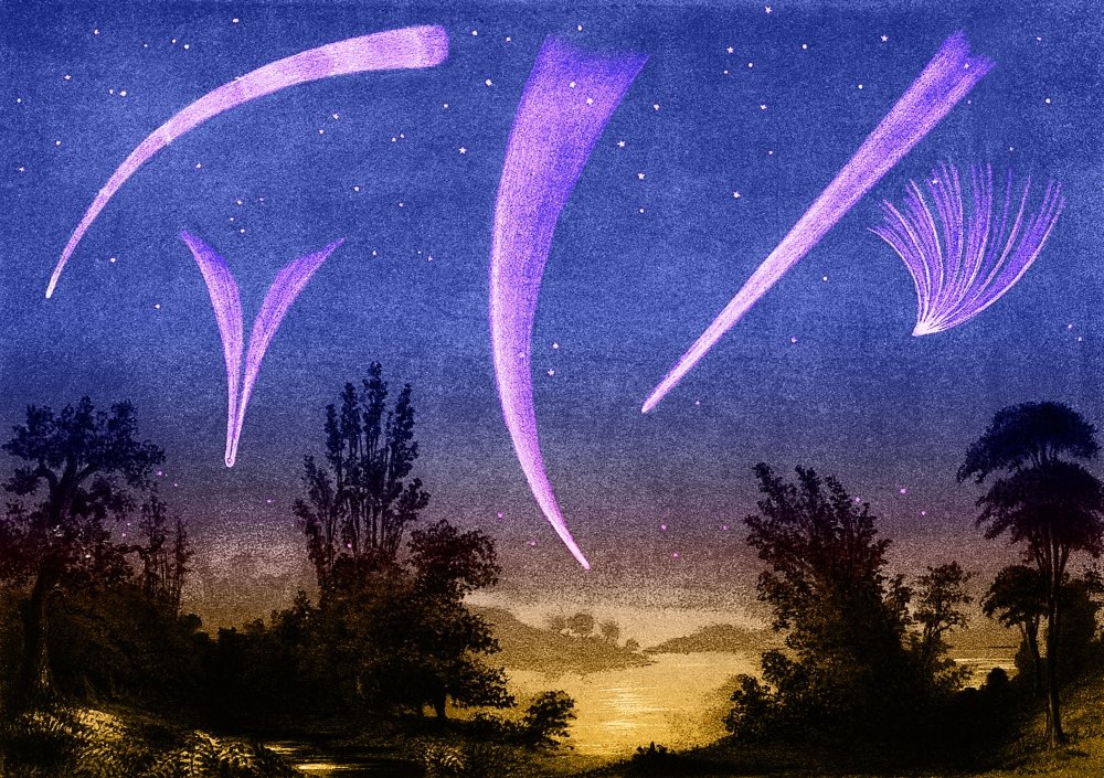 Comets in Night Sky Poster Print by Science Source (24 x 18) : Amazon ...