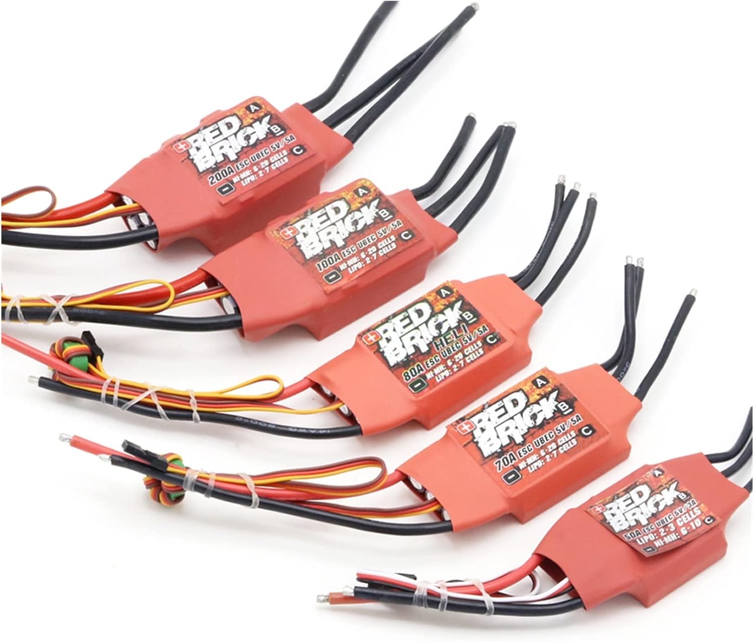 Red Brick 50A 70A 80A 100A 125A 200A Brushless ESC Electronic Speed ...