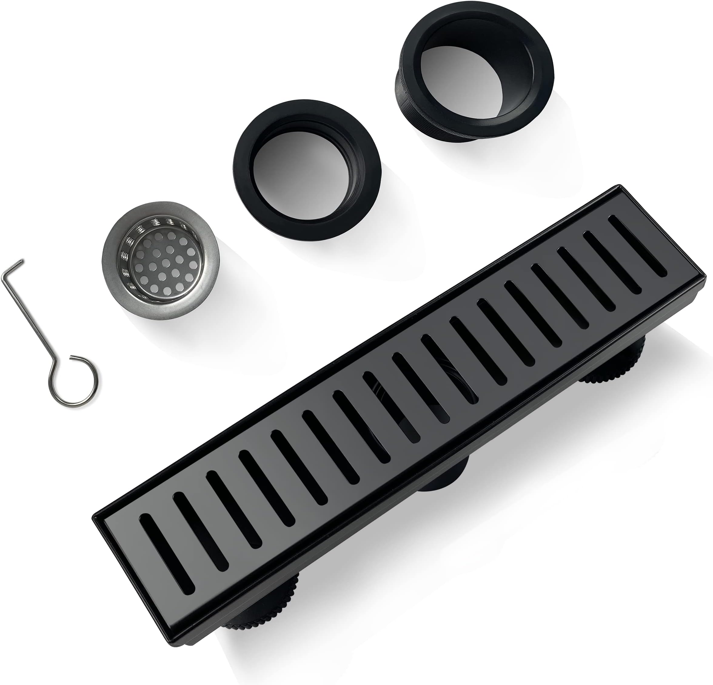 Enhon 2 Pack 4-1/4 Snap in Shower Drain Cover, Round Shower Strainer ...