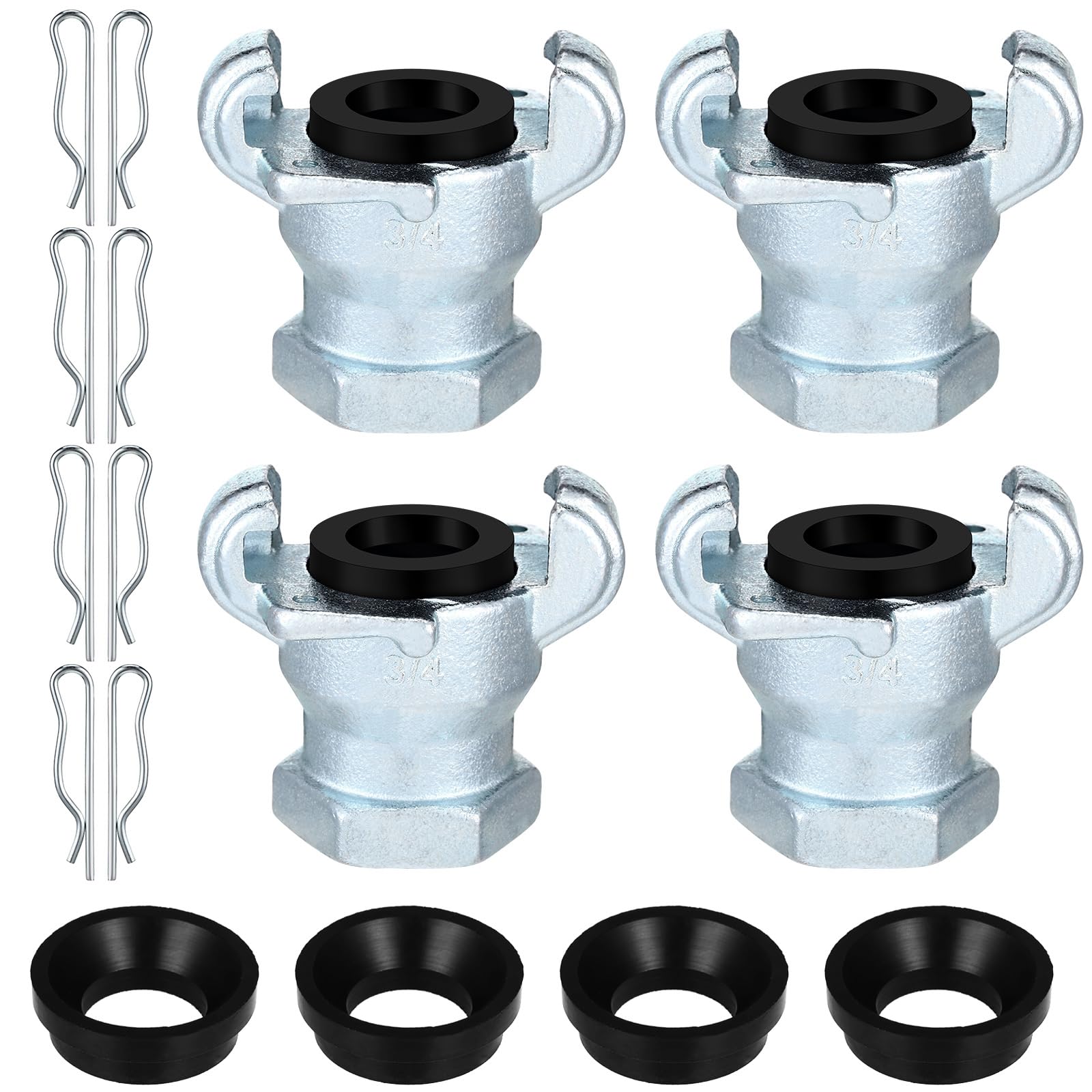 Snapklik.com : Therwen 4 Sets 3/4 Inch Chicago Air Fittings NPT Iron ...