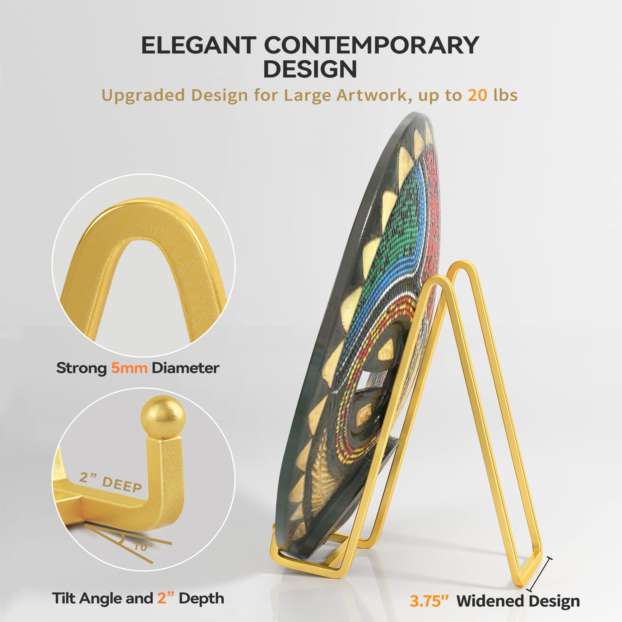 Snapklik.com : IPAME 8 Inch Large Plate Stands For Display - Metal ...