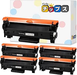 Amazon.co.jp: 【インクのチップス】TN32JXXL ブラック 5本 大容量 ブラザー (Brother)用 互換トナーカートリッジ ＜残量表示対応/プリンタに優しいパウダー ...