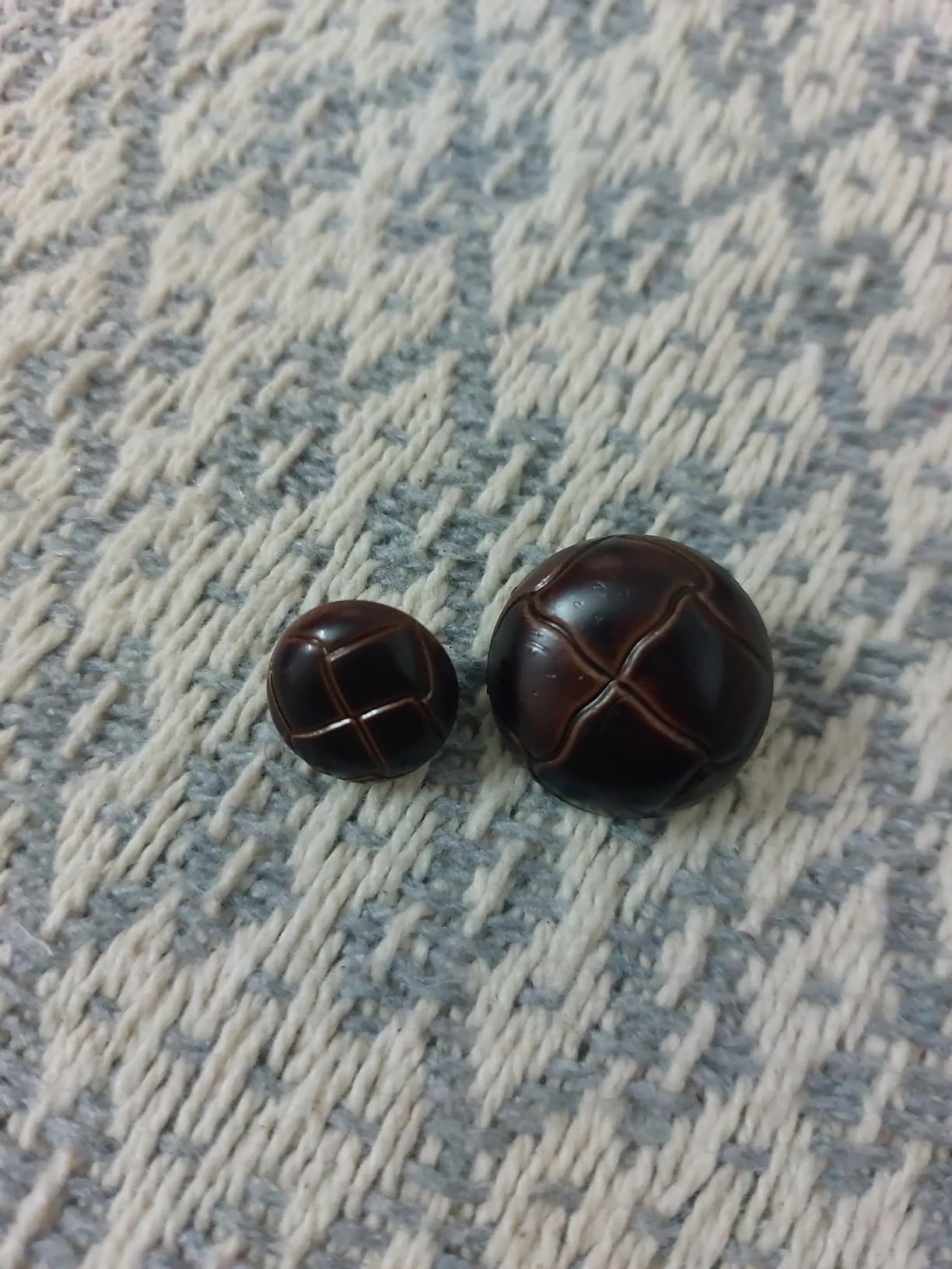 TR Buttons Coat Button Imitation Leather Button Brown Color Set of 12 ...