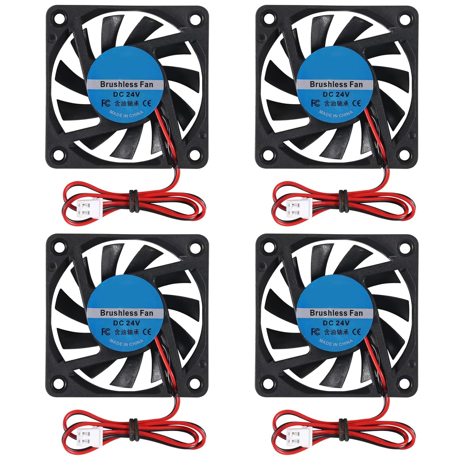 Amazon.com: DIANN 4pcs 6010 3D Printer DC 24V Brushless Blower Cooling ...