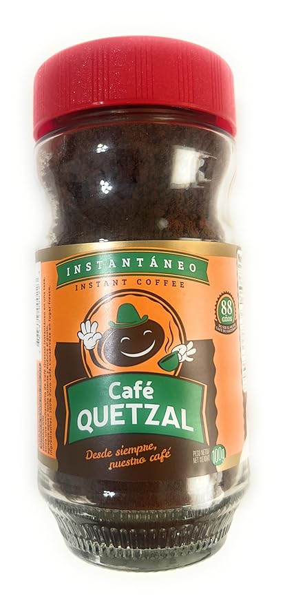 Amazon.com : Cafe-Quetzal Instant Coffee, 100g Glass Jar, Instantaneo ...