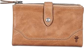 Amazon.com: Frye Women's Melissa Double Zip Wallet, Beige, One Size ...