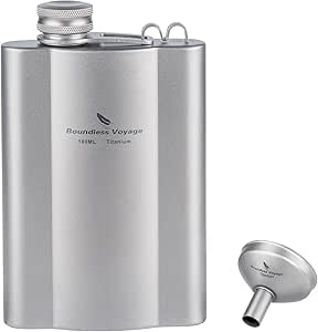 Amazon.com | Boundless Voyage Titanium Hip Flask Rust-Free Ultralight ...