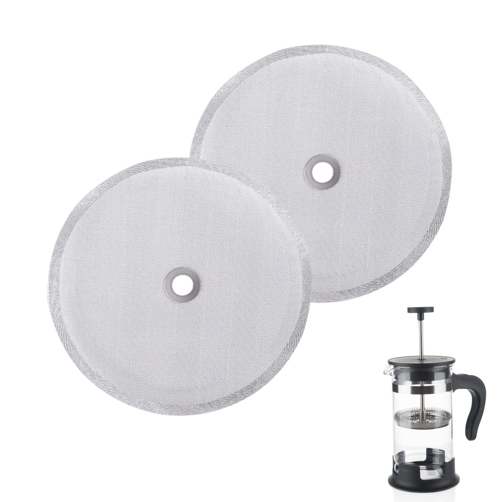 Buy 2Pcs Universal Coffee Filter,French Press Replacement Cafetiere ...