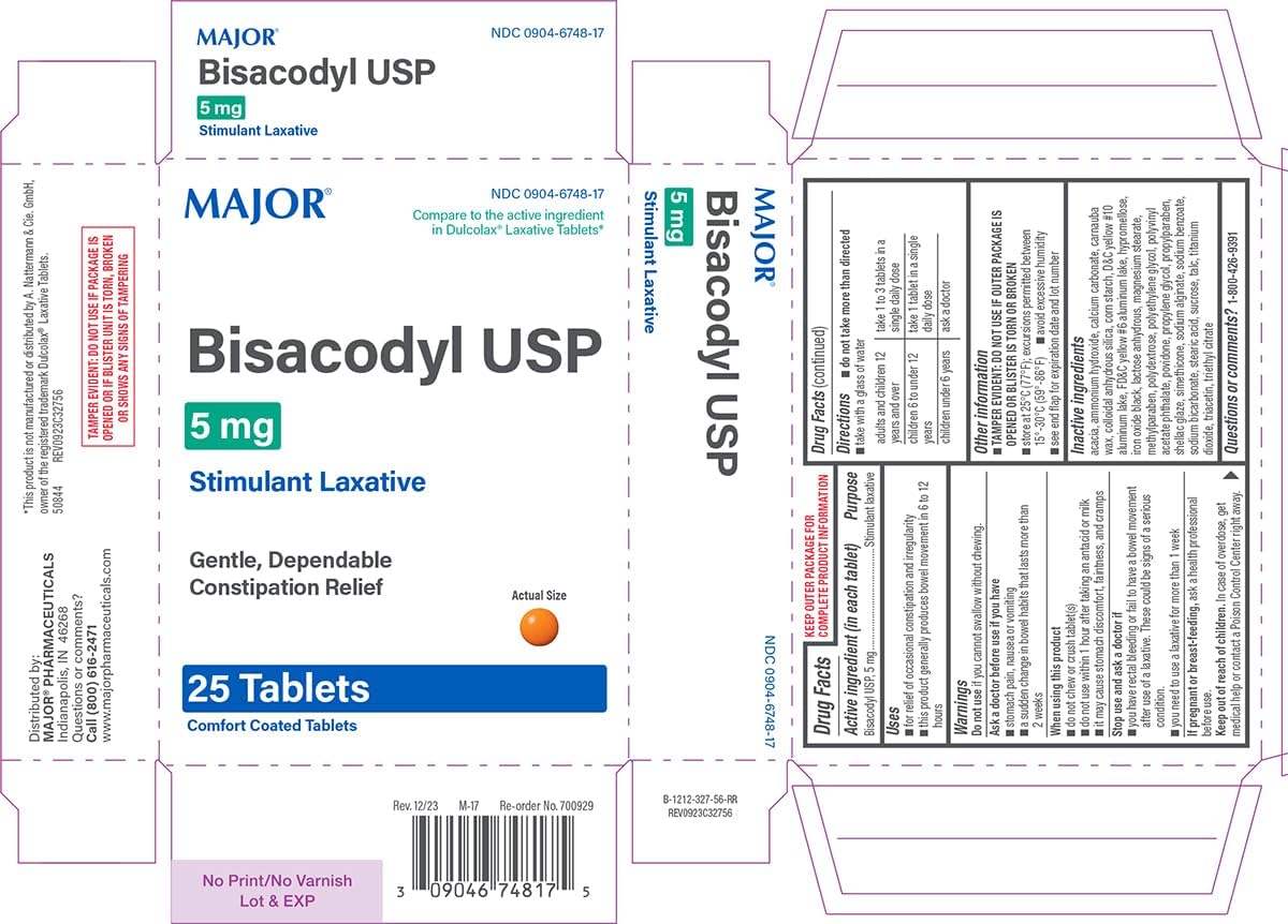 Amazon.com: MAJOR Bisacodyl 5mg - Enteric Comfort Coated Stimulant ...