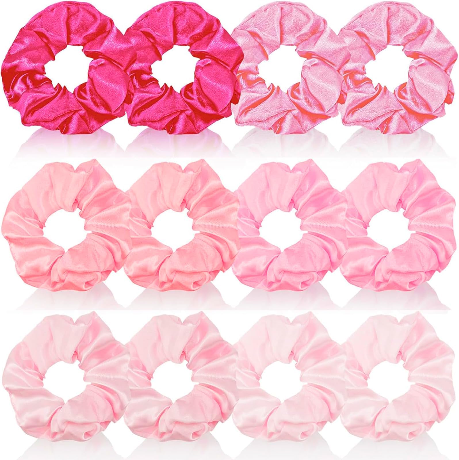 Amazon.com : 12 Pieces Horse Scrunchies Silk Satin Elastics Hair Ties ...