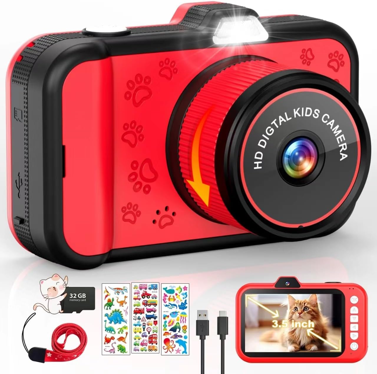 Amazon.com : Uffylle Kids Camera, 1080P 48MP Front Selfie Toddler ...