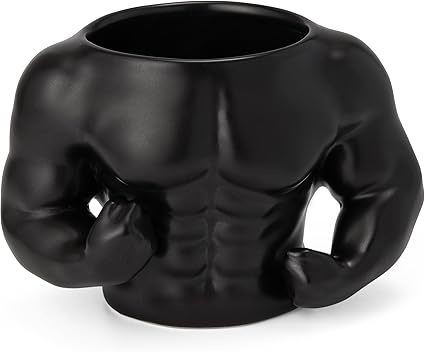 Weielt 3D Muscle Coffee Cup, Muscle Gym Workout Fit Fitness Little Miss ...