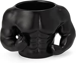 Weielt 3D Muscle Coffee Cup, Muscle Gym Workout Fit Fitness Little Miss ...