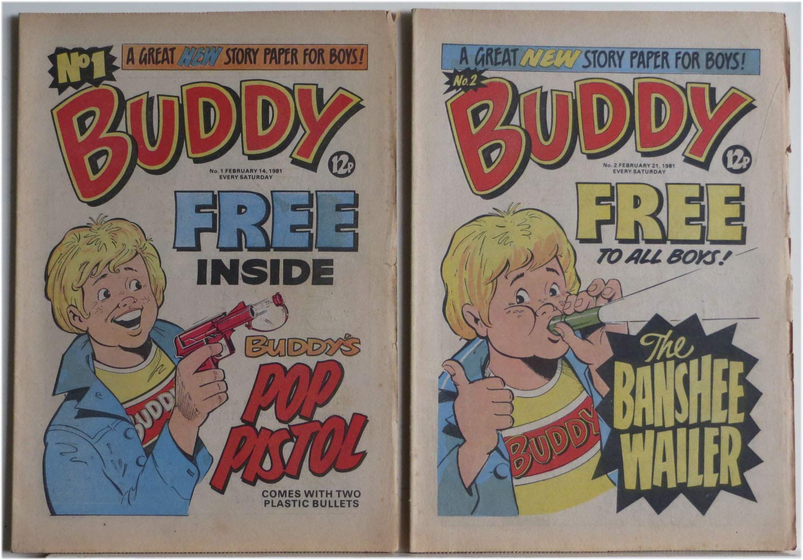 Buy ‘Buddy’ comic issues 1 and 2 – February 14th and 21st 1981 ...