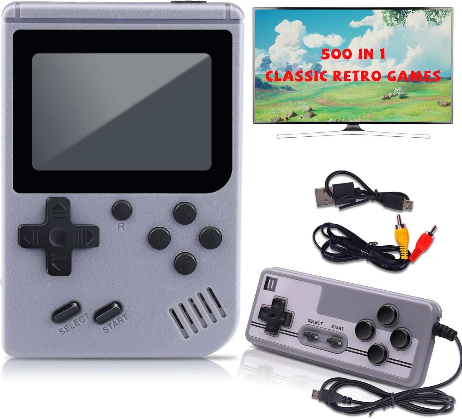 Amazon.com: Xunsan Retro Handheld Game Console, 3 inch LCD Screen ...
