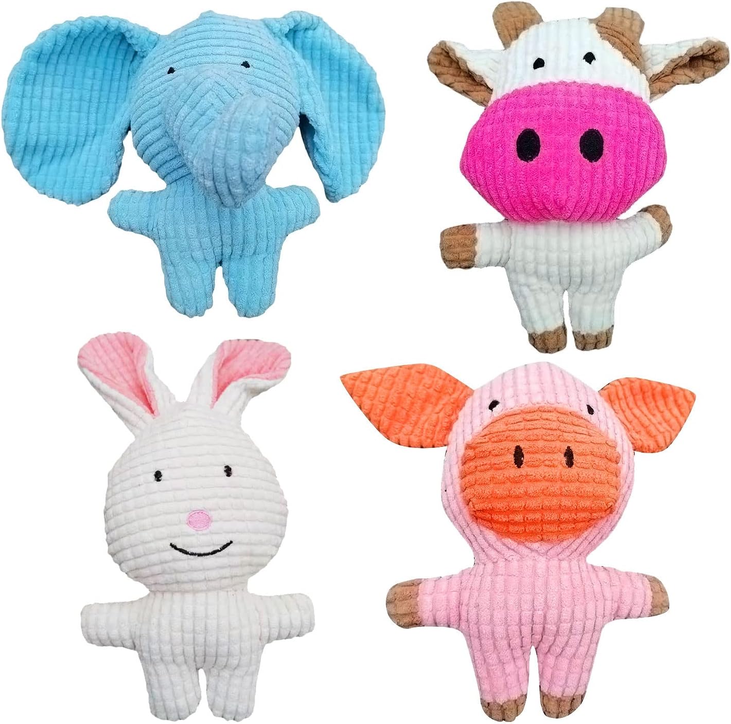 Pet Supplies : LICQBE 4 Pack Dog Squeak Toys Dog Plush Toys Value ...