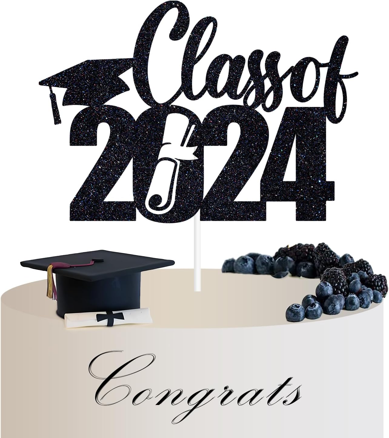 Amazon.com: Goilpanitdia Class of 2024 Cake Topper, Happpy Graduation ...