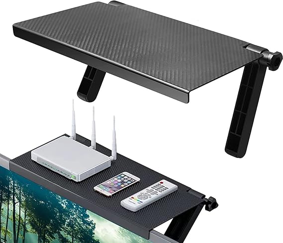 Screen Top Shelf, 33 x 16 cm Adjustable Screen Shelf, TV Top Shelf ...