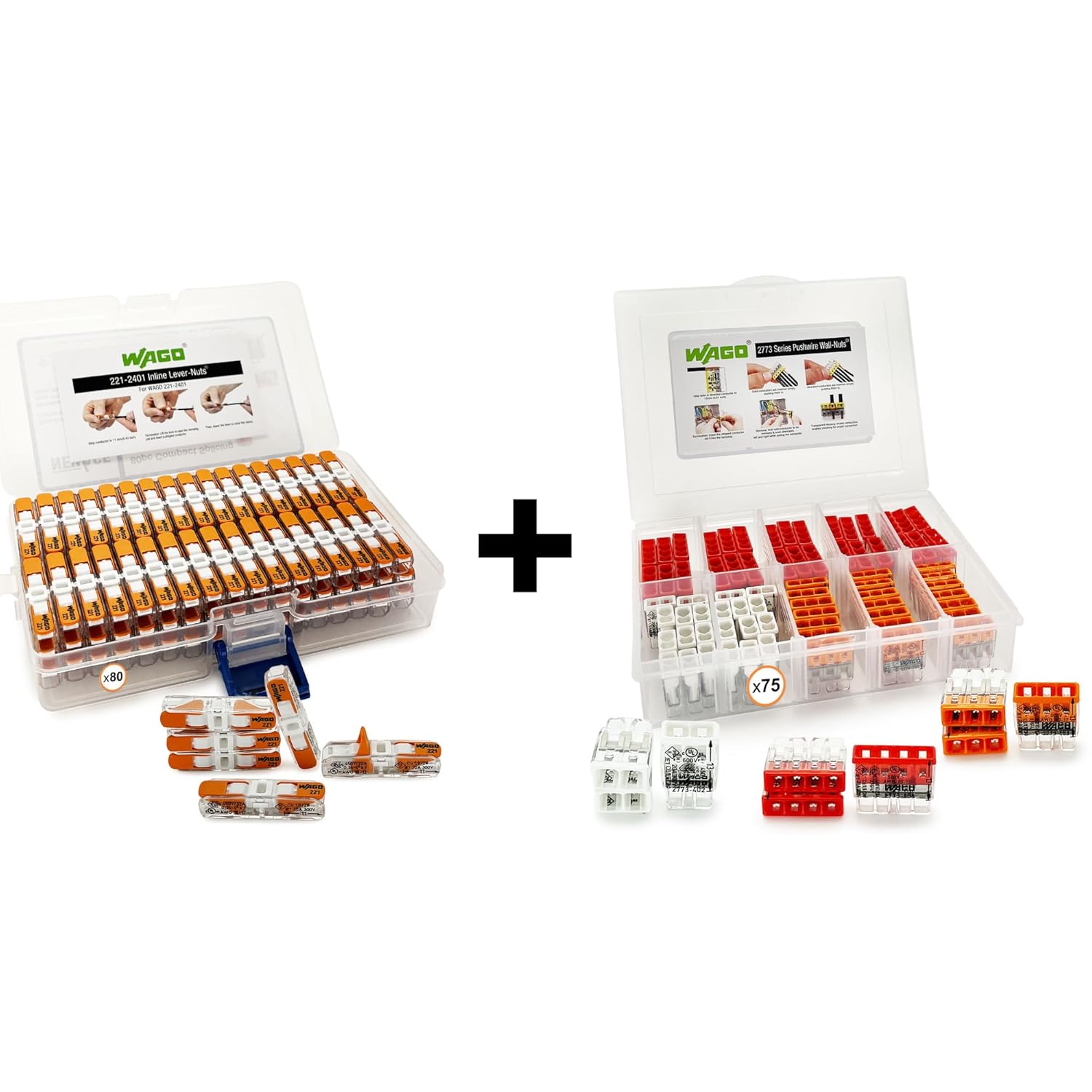 WAGO 221-2401 Inline and WAGO 2773 Series Push-in Wire Connectors ...