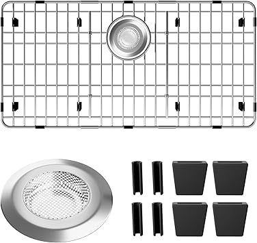 KIKIBRO Sink Protectors for Kitchen Sink, Sink Grate Grid for Bottom of ...