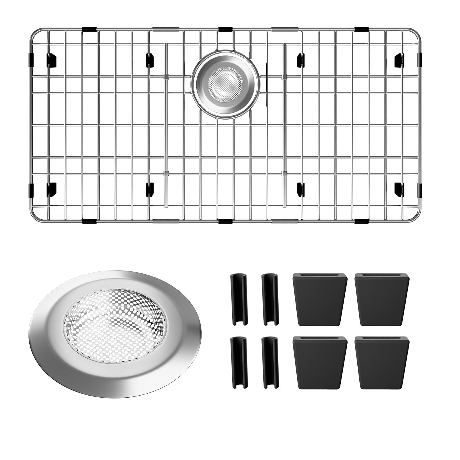 KIKIBRO Sink Protectors for Kitchen Sink, Sink Grate Grid for Bottom of ...