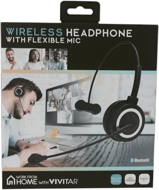 Amazon.com: Vivitar Bluetooth Wireless Headphone with Flexible Mic ...