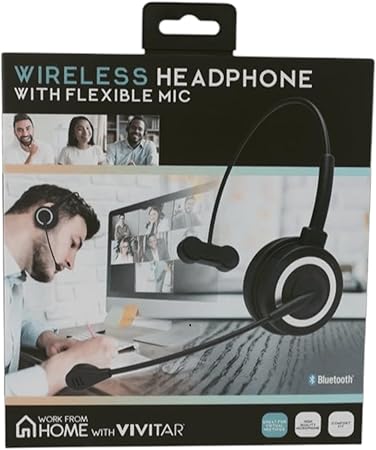 Amazon.com: Vivitar Bluetooth Wireless Headphone with Flexible Mic ...