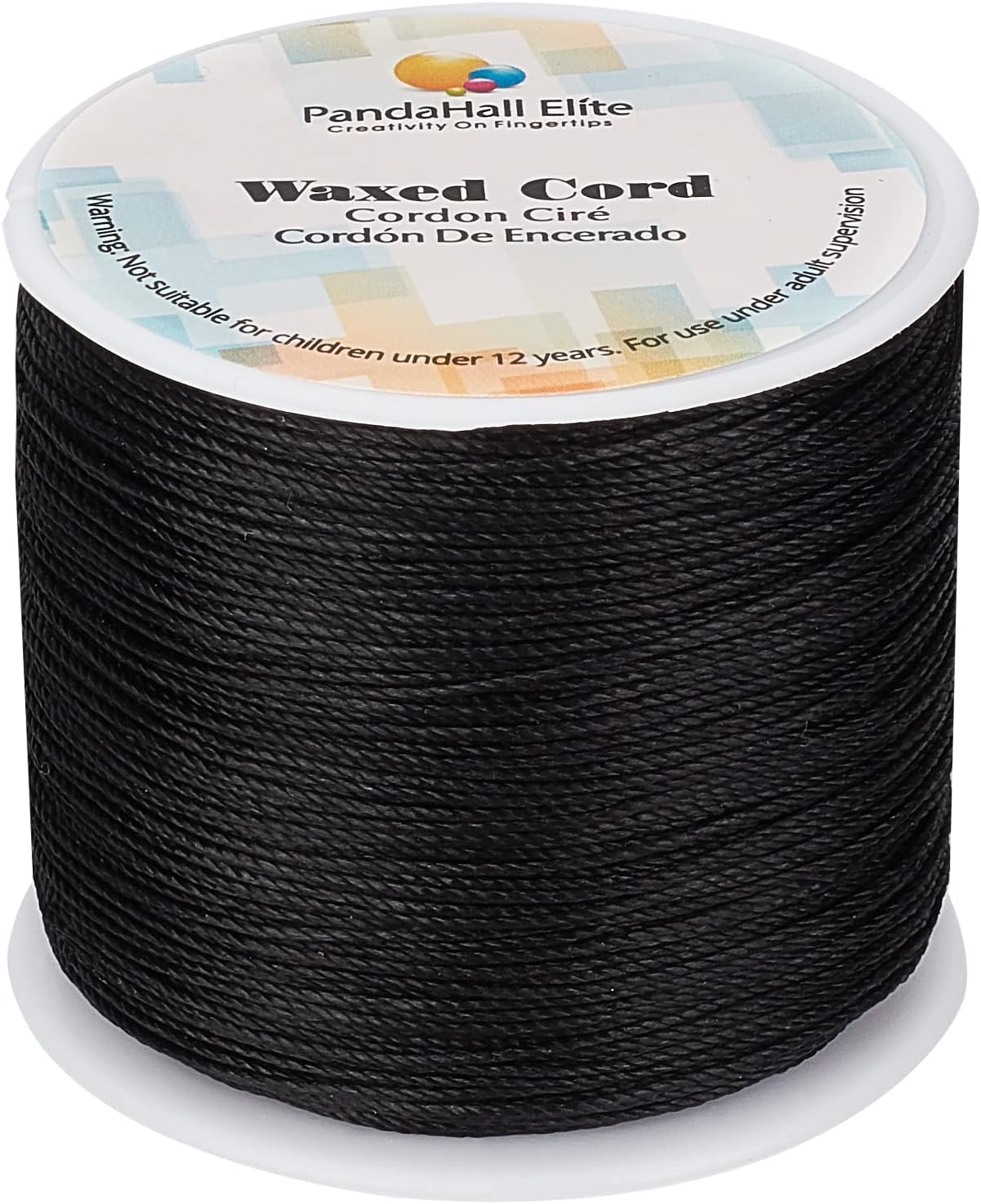 Amazon.com: PH PandaHall 0.5mm Black Waxed Polyester Cord, 116 Yards ...
