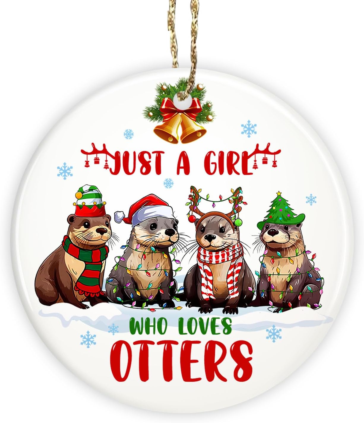 Amazon.com: Sea Otter Ornament for Christmas Tree Decoration, Otter ...